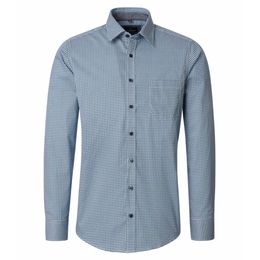 Langarmhemd Casamoda "Casamoda Freizeithemd Print", Herren, Gr. 3XL, Normalgr&ouml;&szlig;en, blau, 100% Baumwolle, bedruckt, comfort fit, Hemden