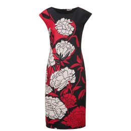 Jerseykleid Alba Moda "Jerseykleid Jerseykleid aus angenehmer Scubaware", Damen, Gr. 34, N + K Gr, schwarz, Obermaterial: 95% Polyester PES. 5% Elasthan EL., Modern, figurbetont, U-Boot-Ausschnitt, Kleider Jerseykleid
