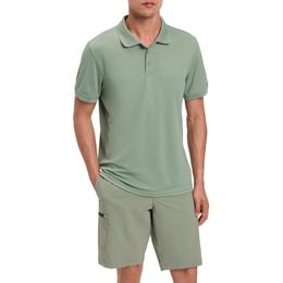 Poloshirt McKINLEY "HE.-POLO LANGO M", Herren, Gr. S, gr&uuml;n (gr&uuml;n smoke), Jersey, Obermaterial: 100% Polyester, Rundhals, Shirts, sportlicher Stil, Kurzarm, f&uuml;r vielseitige Aktivit&auml;ten