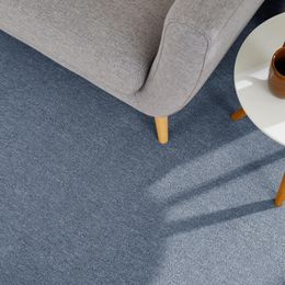Teppichboden ANDIAMO "Barbara, Feinschlinge, Gesamth&ouml;he 4,5 mm, Luxusklasse LC1", blau, B:200cm L:300cm, Kunstfaser, Teppiche, meliert, Breite 200 oder 400 cm, strapazierf&auml;hig, pflegeleicht