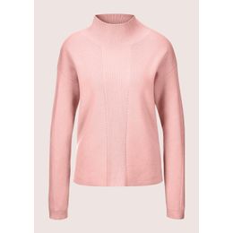 Madeleine Mode Longpullover MADELEINE "Strickpullover Kaschmir-Pullover mit Pointelle-Muster", Damen, Gr. 40/42, rosa (puderros&eacute;), Obermaterial: 90% Schurwolle WV. 10% Kaschmir WS., Modern, normal, Pullover Longpullover, Mit Ripp-und Ajourstrick