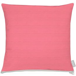 Dekokissen Apelt "3800", pink (pink, unifarben), B:49cm L:49cm, Obermaterial: 75% Polyester, 25% Baumwolle, Dekokissen_Sitzkissen_Kissenh&uuml;llen, Statement-Rei&szlig;verschluss