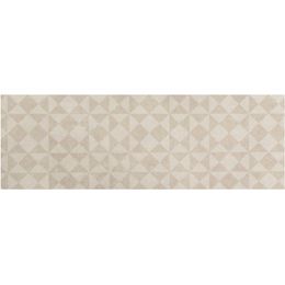 Vinyl-L&auml;ufer "K&uuml;chenl&auml;ufer NIZZA, Made in Belgium", beige, B:60cm H:2,5mm L:200cm, Polyvinylchlorid (PVC), PRIMAFLOR-IDEEN IN TEXTIL, Teppiche, L&auml;ufer aus Vinyl, abwischbar, modernes geometrisches Design, K&uuml;che