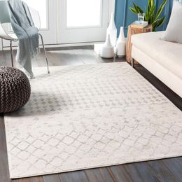 Teppich LIVABLISS "LYON", wei&szlig;, B:200cm H:9mm L:275cm, Kunstfaser, Teppiche, Teppich, Berber, Ethnisch Boho Kurzflor Wohnzimmerteppich, Schlafzimmer