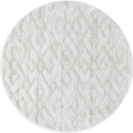 Teppich Ayyildiz Teppiche "PISA 4708", beige (cream), H:20mm &Oslash;:200cm, Polypropylen (PP), Teppiche, Teppich, auch rechteckig, Hoch Tief Struktur, Wohnzimmer, Schlafzimmer