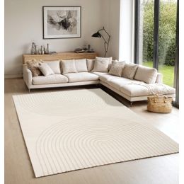 Teppich the carpet "Elisa", beige (creme), B:80cm H:12mm L:150cm, Polyester, Polypropylen, Teppiche, Teppich, moderner Wohnzimmer Teppich, hohe Flordichte und angenehm weich