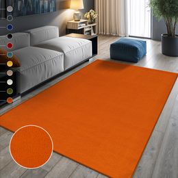 Teppich Sanat "UNI , auch als L&auml;ufer- und Rundgr&ouml;&szlig;en erh&auml;ltlich", orange, B:80cm H:13mm L:200cm, Kunstfaser, Teppiche, Teppich, robuster Kurzflorteppich, gro&szlig;e Farbauswahl, Wohnzimmer, alle R&auml;ume