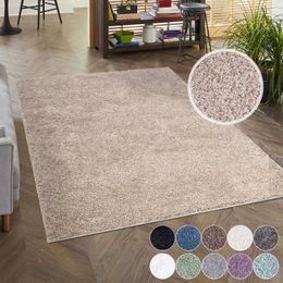 Hochflor-Teppich Carpet City "City Shaggy", beige, B:200cm H:30mm L:200cm, Polypropylen, Teppiche, Auch als L&auml;ufer, Langflor, Uni, Shaggy, flauschig-weich