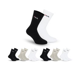 Sportsocken Fila "UNISEX CREW TENNIS FULL TERRY SOCKS", Damen, Gr. 35-38, classic, Baumwollmischung, normal, Socken Sportsocken, mit eingestrickem Logo