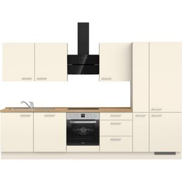 K&uuml;chenzeile Nobilia "Touch II", NEU: individuell anpassbar mit gratis Profi-Beratung", wei&szlig; (k&uuml;che: wei&szlig;, korpus: magnolia matt, arbeitsplatte: eiche sierra nachbildung), B:330,3cm H:216,6cm T:60cm, Komplettk&uuml;chen-Sets, K&uuml;chenzeile, vormontiert, Breite 330 cm, Ausrichtung w&auml;hlbar, wahlw. mit E-Ger&auml;ten