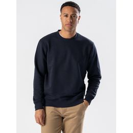 Rundhalspullover TEESHOPPEN "TEESHOPPEN Pullover Sweatshirt Crewneck", Herren, Gr. L, navy, Obermaterial: 70% Baumwolle, 30% Polyester, Pullover Rundhalspullover