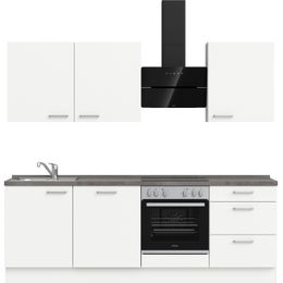 K&uuml;chenzeile Nobilia "Touch II", NEU: individuell anpassbar mit gratis Profi-Beratung", wei&szlig; (k&uuml;che: wei&szlig;, korpus: alpinwei&szlig;, arbeitsplatte: beton schiefergrau nachbildung), B:240,3cm H:216,6cm T:60cm, Komplettk&uuml;chen-Sets, K&uuml;chenzeile, vormontiert, Breite 240 cm, Ausrichtung w&auml;hlbar, wahlw. mit E-Ger&auml;ten