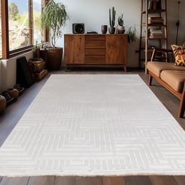 Teppich Ayyildiz Teppiche "SAHARA 1114", beige (cream), B:140cm H:12mm L:200cm, Polypropylen, Teppiche, Teppich, L&auml;ufer / Pflegeleicht / Strapazierf&auml;hig / Trend Colors/ Wohnzimmer