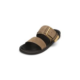 Marc O'Polo Sandale MARC O'POLO "aus edlem Velours-Rindleder", Damen, Gr. 36, grau (m992), Obermaterial: 100% Leder (Rind), unifarben, Schuhe Sandale