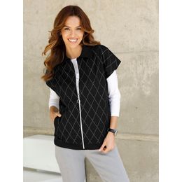 Jerseyweste Classic Basics, Damen, Gr. 56, schwarz, 100% Baumwolle, gemustert, unifarben, Westen