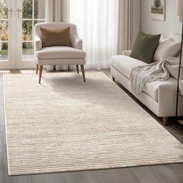 Teppich Sanat "Hera 3404", beige, B:80cm H:11mm L:150cm, Kunstfaser, Teppiche, Teppich, Kurzflor, modern, Wohnzimmer, Schlafzimmer, fussbodenheizungsgeeignet