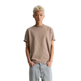 Marc O'Polo T-Shirt MARC O'POLO DENIM "aus schwerem Bio-Baumwoll-Jersey", Jungen, Gr. XL, cold taupe, Obermaterial: 96% Baumwolle, 4% Elasthan, unifarben, Basic, relaxed fit, Rundhals, normaler Saum, Shirts T-Shirt