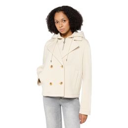 Winterjacke Cartoon "Damen mit abnehmbarer Kapuze", Damen, Gr. 44, beige, Obermaterial: 78% Viskose, 12% Polyamid, 10% Elasthan, gerade, Jacken Winterjacke