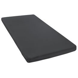 Spannbettlaken bellana "Melone TOPPER 100% Baumwolle, Jersey 125 g/m&sup2;, b&uuml;gelfrei", grau (anthrazit), L:200cm, Mako-Jersey, Obermaterial: 100% Baumwolle, Bettlaken, Spannbettlaken, reine Baumwolle, f&uuml;r Matratzen bis 10 cm H&ouml;he, Spannbetttuch
