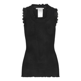 Funktionstop SEAMLESS BASIC "Seamless Basic Top Flounce", Damen, Gr. L/XL, schwarz, Obermaterial: 100% Baumwolle, Tops