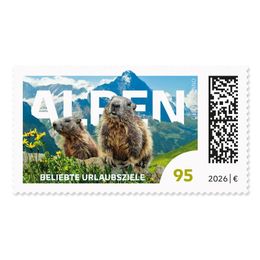 Alpen, Briefmarke zu 0,95 &euro;, 10er-Bogen