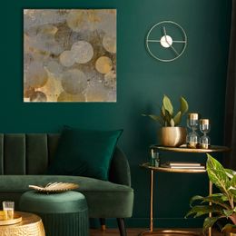 XXL-Wandbild queence "Akustikbild Abstrakt Gold", farbe bild(er): goldfarben, B:120cm H:120cm T:2,5cm, Polyester, Bilder, Einfache Akustikl&ouml;sung ohne Bauma&szlig;nahme, Schalld&auml;mmung, Paneele