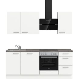 K&uuml;chenzeile Nobilia "Touch II", NEU: individuell anpassbar mit gratis Profi-Beratung", wei&szlig; (k&uuml;che: wei&szlig;, korpus: alpinwei&szlig;, arbeitsplatte: beton schiefergrau nachbildung), B:210,3cm H:216,6cm T:60cm, Komplettk&uuml;chen-Sets, K&uuml;chenzeile, vormontiert, Breite 210 cm, Ausrichtung w&auml;hlbar, wahlw. mit E-Ger&auml;ten