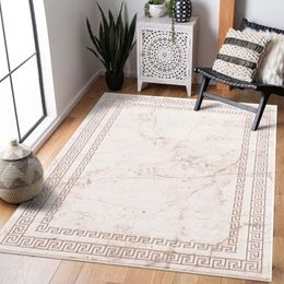 Teppich Carpet City "Noa 9273", beige, B:80cm H:11mm L:300cm, Kunstfaser, Teppiche, Teppich, L&auml;ufer, Kurzflor, Modern, Weicher Flor, Pflegeleicht, Wohnzimmer