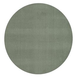 Teppich the carpet "Relax round", gr&uuml;n, H:16mm &Oslash;:120cm, Polyester, Teppiche, Teppich, waschbarer Wohnzimmer Teppich modern rutschfest