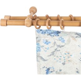 Gardinenstange SN DECO GROUP "Cafiro" Gr. 12, braun (eichefarben), L:480cm, Holzwerkstoff, Gardinenstangen, 28 mm, Holz, verschiedene L&auml;ngen und Farben, Komplettset
