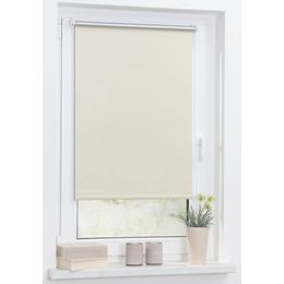 Seitenzugrollo LICHTBLICK ORIGINAL "Klemmfix Hitzeschutz" Gr. 1, beige (creme, creme), B:45cm H:150cm, Polyester, Rollos, Seitenzugrollo, mit Thermobeschichtung