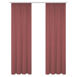Gardine HEINE HOME Gr. 1, lila (beere), B:140cm H:160cm, Polyester, Gardinen, Gardine