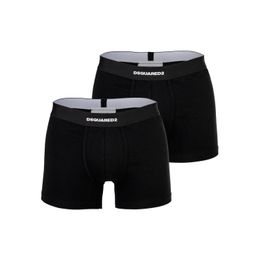 Boxershorts Dsquared2 "Boxershort TWIN PACK TRUNK 2er Pack", Herren, Gr. L, schwarz, Obermaterial: 94% Baumwolle CO. 6% Elasthan EL., Unterhosen