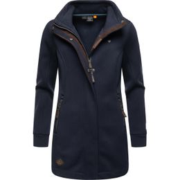 Sweatjacke Ragwear "Letrice Bonded", Damen, Gr. M (38), blau (navy), Sweatware, Obermaterial:100% Polyester, tailliert Po-bedeckend, hoch geschlossener Ausschnitt, &Auml;rmel ohne &Auml;rmelschlitz normaler Saum, Sweatjacken Sweatjacke, Elegante Zip-Jacke mit hohem Kragen in Feinstrickoptik