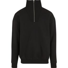 Sweater Urban Classics "Urban Classics Cut&Sew Troyer", Herren, Gr. S, schwarz, 70% Baumwolle, 30% Elasthan, unifarben, Rundhals, Sweatshirts Sweater