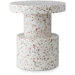 Normann Copenhagen Hocker Bit Terrazzo Wei&szlig;