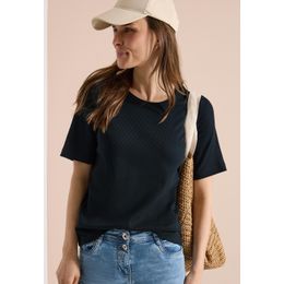 T-Shirt Cecil, Damen, Gr. L (42), palm breeze gr&uuml;n, Web, 95% Baumwolle, 5% Elasthan, unifarben, comfort fit normal, Rundhals, abgesteppt, Shirts T-Shirt, mit Rundhalsausschnitt