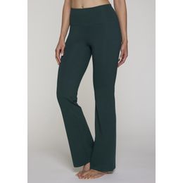 active by Lascana Jazzpants LASCANA ACTIVE, Damen, Gr. 32/34, N-Gr, blau (petrol), Single Jersey, Obermaterial: 95% Baumwolle, 5% Elasthan, Basic, lang, Hosen, mit breitem B&uuml;ndchen