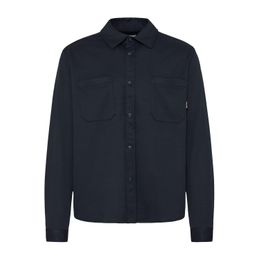 Langarmhemd Blend "Langarmhemd BHAdrian", Herren, Gr. L, N-Gr, blau (salute), Obermaterial: 83% Polyester PES. 13% Viskose CV. 4% Elasthan EL., Hemden