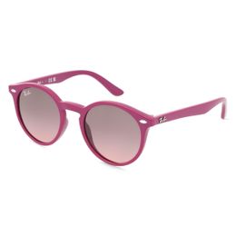 Ray-Ban Junior RJ9064S | Unisex-Sonnenbrille | Fassung: Vollrand, Panto, Kunststoff, Rot | Glasfarbe: Rose