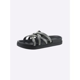 Siebi&acute;s Badepantolette SIEBI`S, Damen, Gr. 37, schwarz, Synthetik, Schuhe