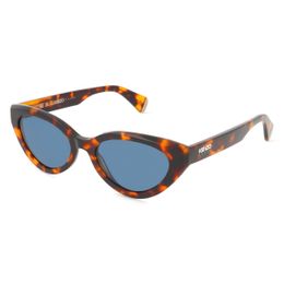 Kenzo KZ40204I | Unisex-Sonnenbrille | Fassung: Vollrand, Cat Eye, Acetat, Havanna | Glasfarbe: Blau