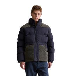 Marc O'Polo Outdoorjacke MARC O'POLO DENIM "mit kontrastfarbenen Cord-Eins&auml;tzen", Herren, Gr. L, blau depths, Obermaterial: 100% Polyamid, unifarben, regular fit, elastischer Bund, Jacken Outdoorjacke