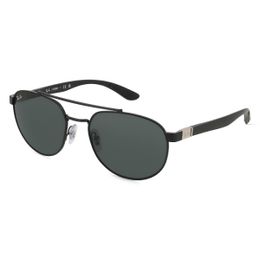 Ray-Ban 0RB3736 | Unisex-Sonnenbrille | Fassung: Vollrand, Quadratisch, Metall, Schwarz | Glasfarbe: Gr&uuml;n