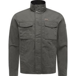 Anorak Ragwear "Murpho Vintage", Herren, Gr. L (52), grau (stone grau), Cord, Obermaterial: 100% Baumwolle. Futter: 100% Polyester, gerade h&uuml;ftlang, hoch geschlossener Ausschnitt, &Auml;rmel mit &Auml;rmelschlitz normaler Saum mit Druckknopf, Jacken, Geradlinige &Uuml;bergangsjacke mit Brusttaschen