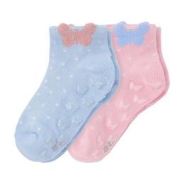 Topolino 2 Paar M&auml;dchen Stoppersocken kn&ouml;chelhoch