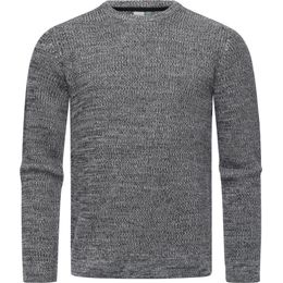 Strickpullover Ragwear "Aralt", Herren, Gr. L (52), schwarz, Material: 60% Baumwolle, 40% Acryl, gerade h&uuml;ftlang, Rundhals, &Auml;rmel ohne &Auml;rmelschlitz ohne B&uuml;ndchen, Pullover Strickpullover, stylischer Herren Sweatpullover mit Rippb&uuml;ndchen