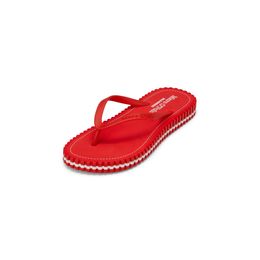 Marc O'Polo Strandschuh MARC O'POLO "aus recyceltem Polyester", Damen, Gr. 38, bright rot, Obermaterial: 100% TPE, unifarben, Schuhe Strandschuh