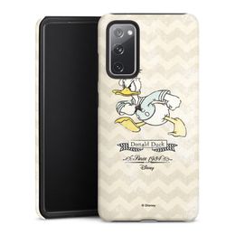 DeinDesign Galaxy S20 FE 5G Handy Panzer Handyh&uuml;lle robuste Outdoor H&uuml;lle Schutzh&uuml;lle gl&auml;nzend Disney Official Licensed Product Donuld Duck Vintage Tough Case