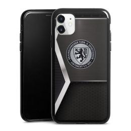 DeinDesign iPhone 11 Handy Silikon H&uuml;lle Case schwarz Handyh&uuml;lle Official Licensed Product Metallic Look Eintracht Braunschweig
